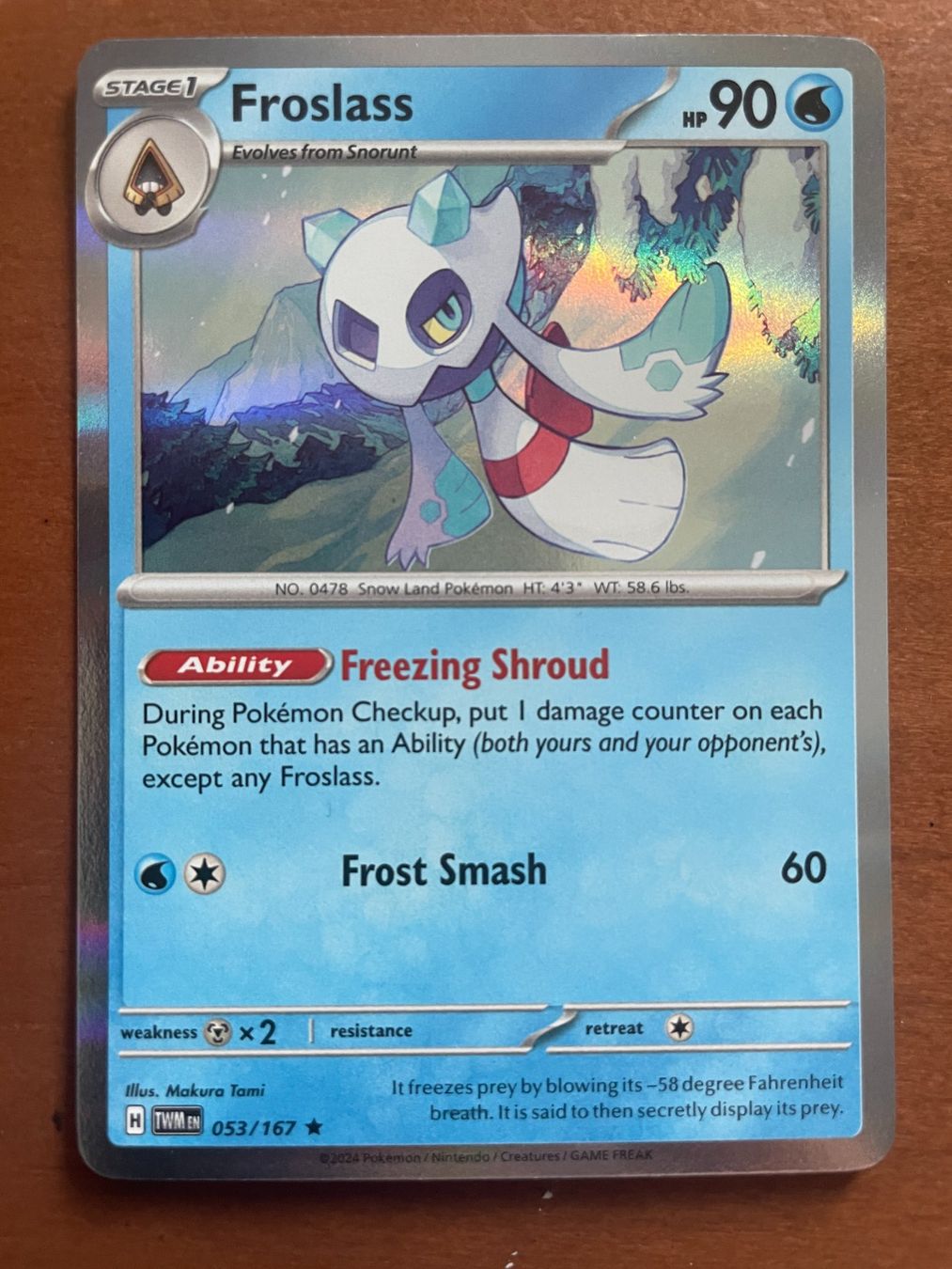Pokemon Froslass Holo (Versand gratis) (Neu (gemäss Beschreibung)) in ...