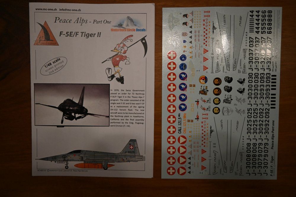 Decals für F-5E/F Tiger II (Neu und originalverpackt) in Aefligen für ...