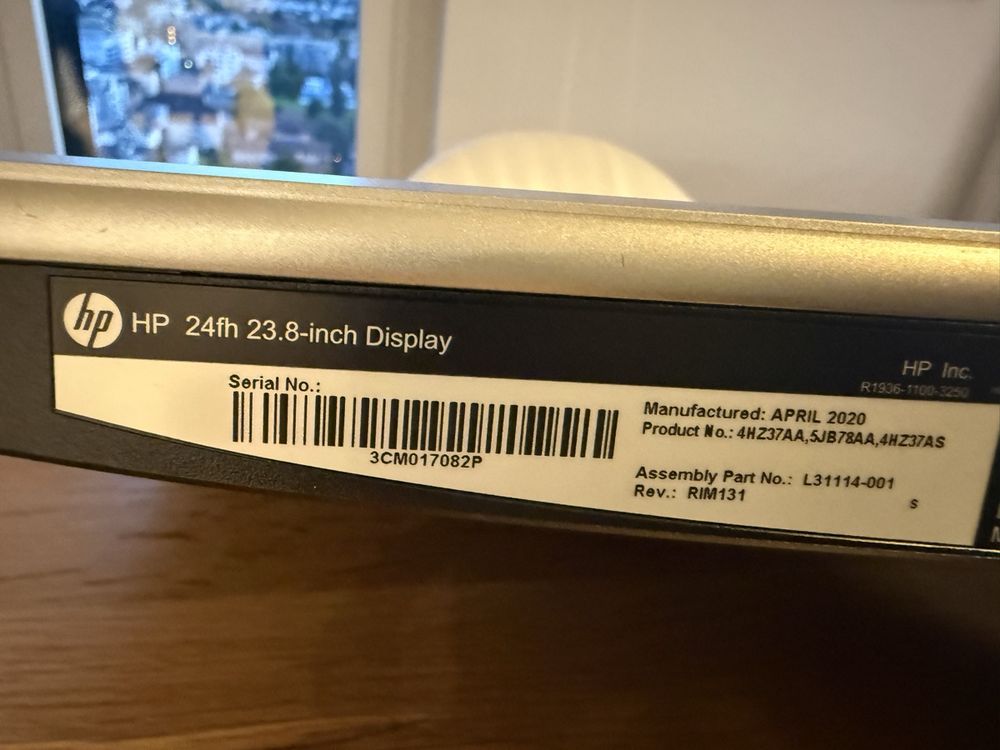 HP 24fh Monitor, 24 Zoll, Full HD, Top Zustand, Winterdeal (Gebraucht ...