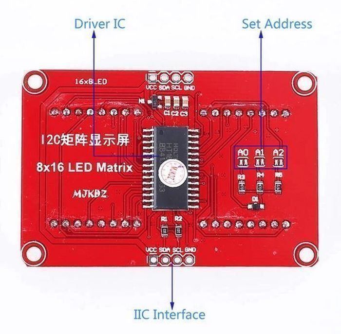 16x8 LED I2C Matrix für Arduino | Kaufen auf Ricardo