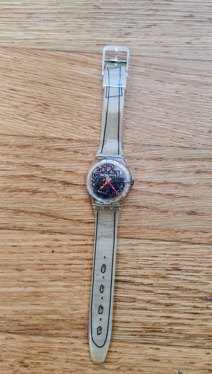 Ultra Rare Vintage Montre Swatch SCRIBBLE Edition Limitée (Neu und originalverpackt) in Genève ...