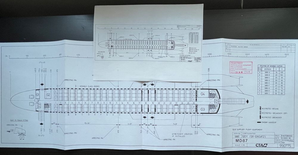 CTA / Swissair MD-87 Sitzplan 1:50 | Kaufen auf Ricardo