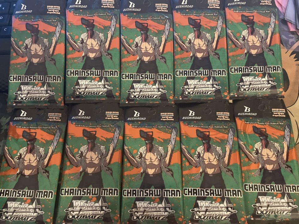 10x Chainsaw Man Weiss Schwarz Booster Packs OVP Neu! (Neu und ...