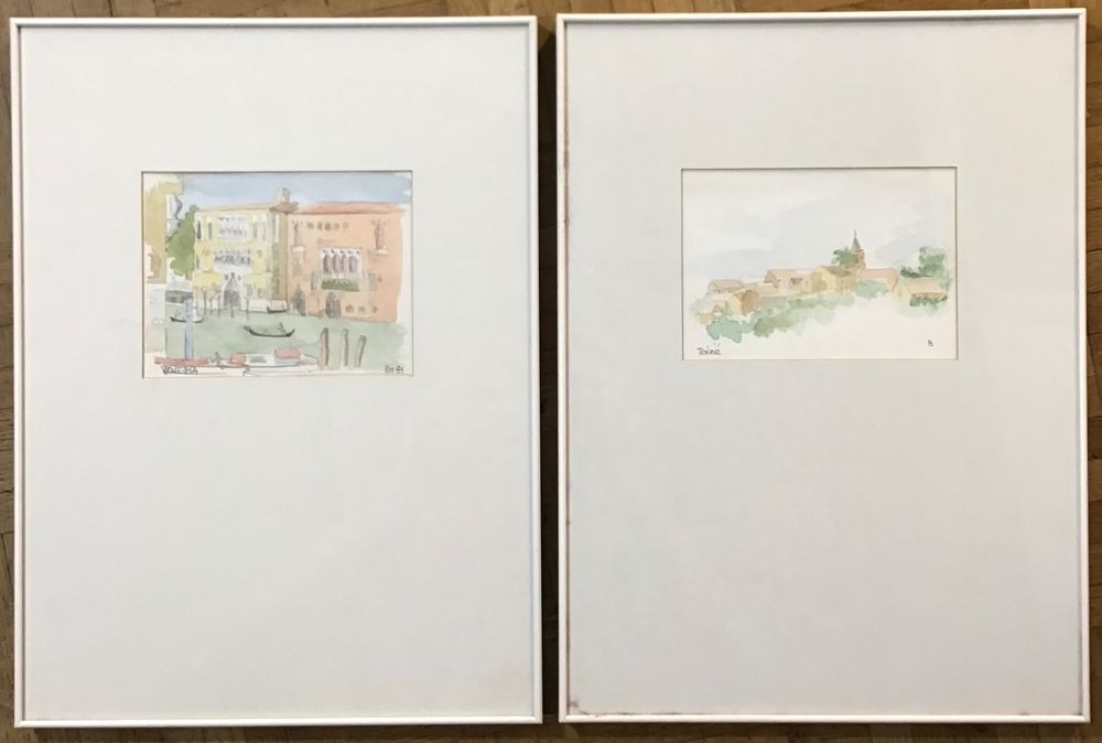 2x Aquarelle Monogrammiert | Kaufen auf Ricardo