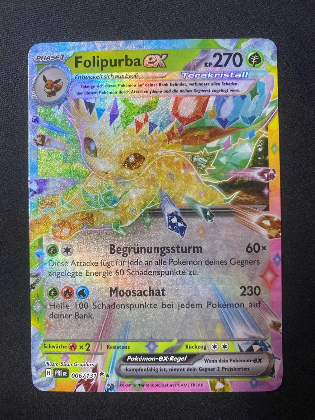 Folipurba ex 6 - Leafeon ex - Prismatic Evolutions - DE (Neu (gemäss ...