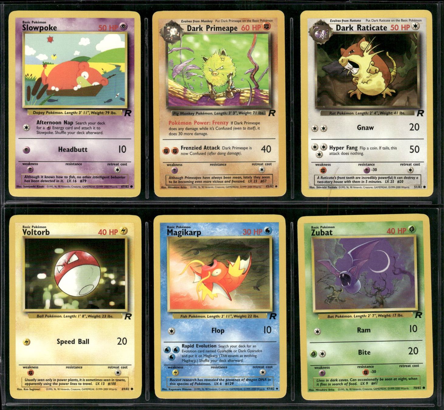 Vintage Pokémon Team Rocket EN 2000 Lot of 6 (Gebraucht) in Gunzwil für ...