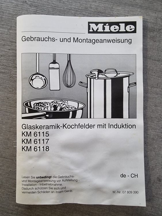Glaskeramik Kochfeld mit Induktion KM 6115 | Kaufen auf Ricardo