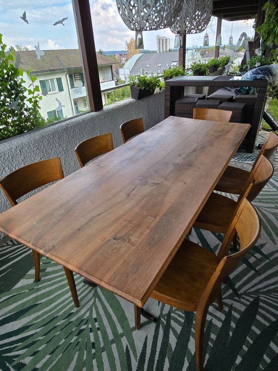 Vintage Esstisch mit 8 Horgen Glarus Stühlen, Top Zustand! (Gebraucht ...