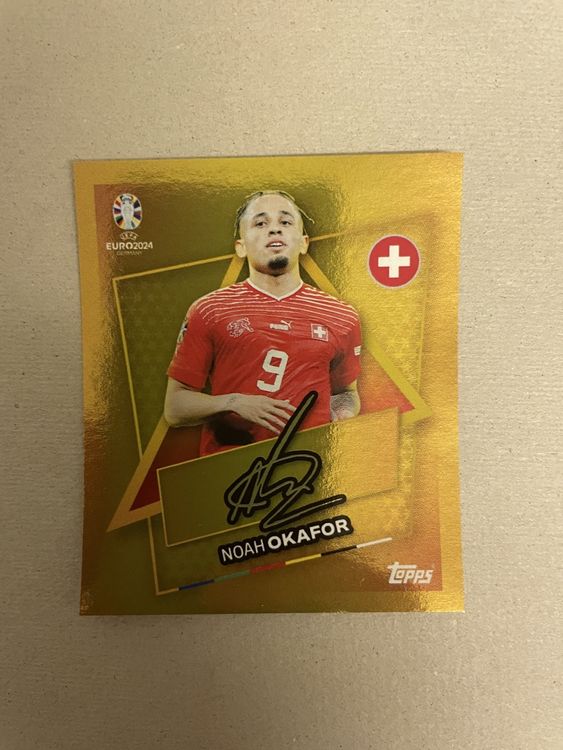 Topps Euro 2024 Noah Okafor Gold signiert SUI SP | Kaufen auf Ricardo