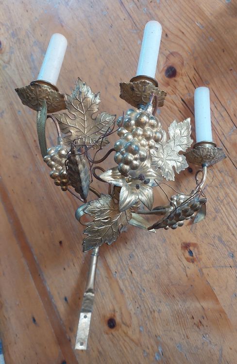 2 wunderschöne Kerzenlüster mit Wandhalterung, dünnes Blech (Gebraucht ...