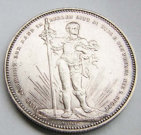 5 Fr. 1879, eidgen. Schützenfest in Basel, Silber (Gebraucht) in St. Gallen für CHF 81 – mit ...