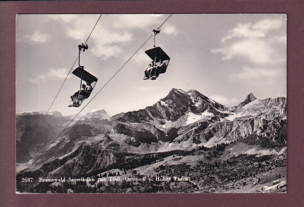 BRAUNWALD - Sesselbahn - Ortstock - 1962 | Kaufen auf Ricardo