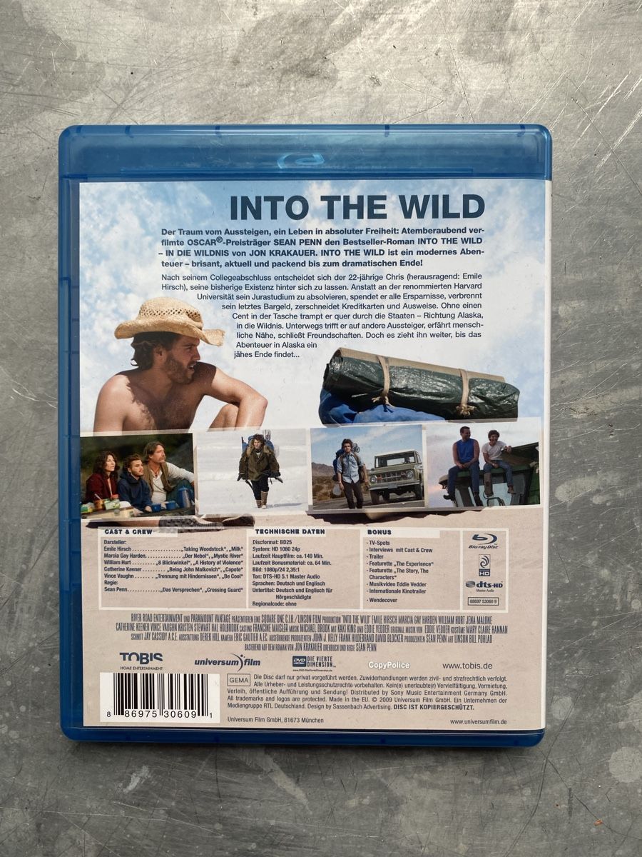 Into The Wild - Bluray - Sean Penn, Drama, Abenteuer [2007] (Gebraucht ...