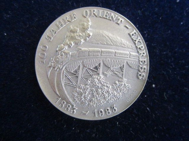 100 Jahre Orient Express 1883-1983 - 900er Silber 33 mm (Neu (gemäss ...