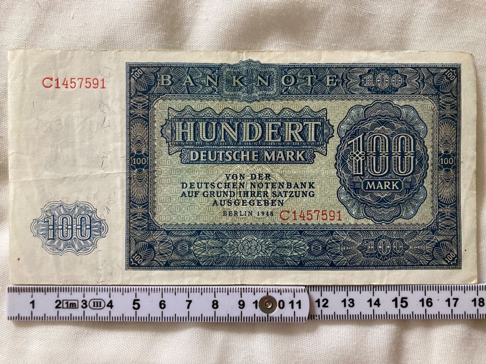 1948 - DDR - 100 Deutsche Mark Schein (Gebraucht) in Dübendorf für CHF ...