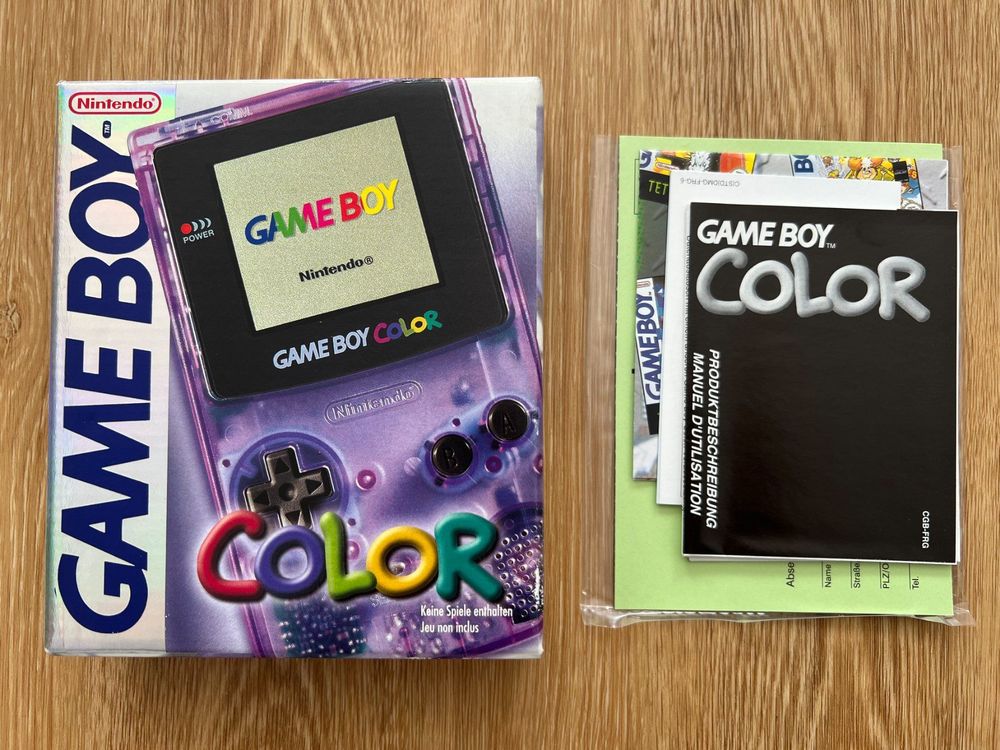 Nintendo GameBoy Color Violett Transparent OVP ***TOP*** (Gebraucht) in ...