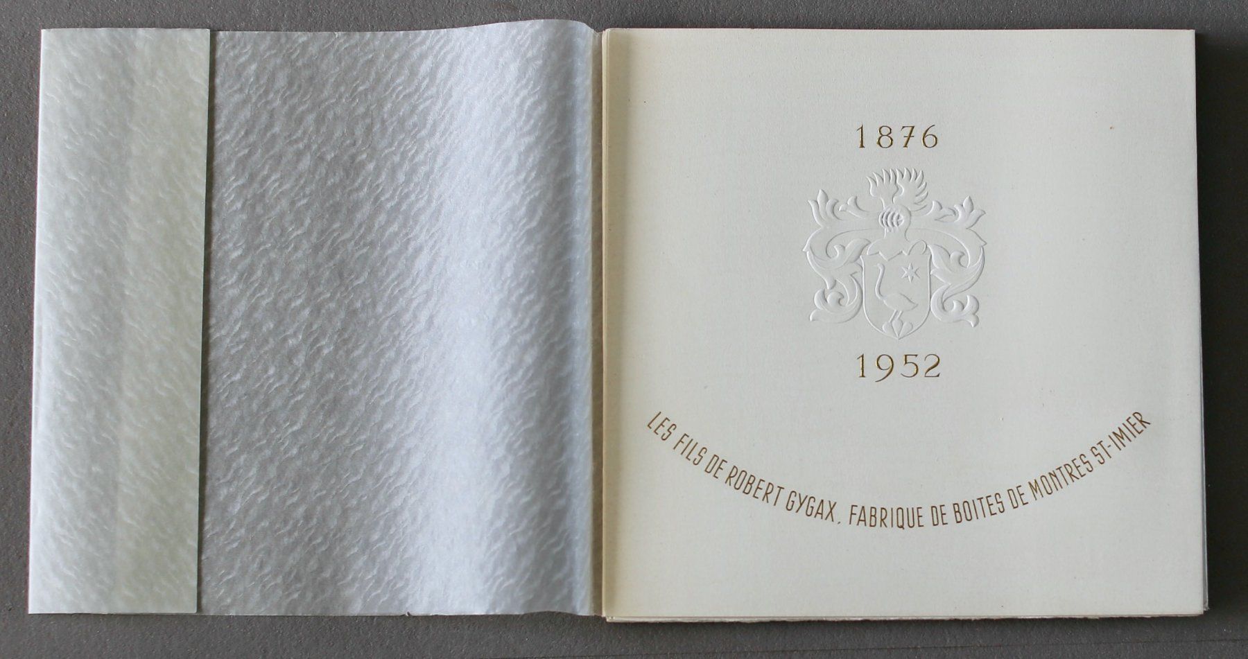 Buch,75 jähriges Jubiläum,Les Fils de Robert Gygax, St.Imier (Gebraucht ...