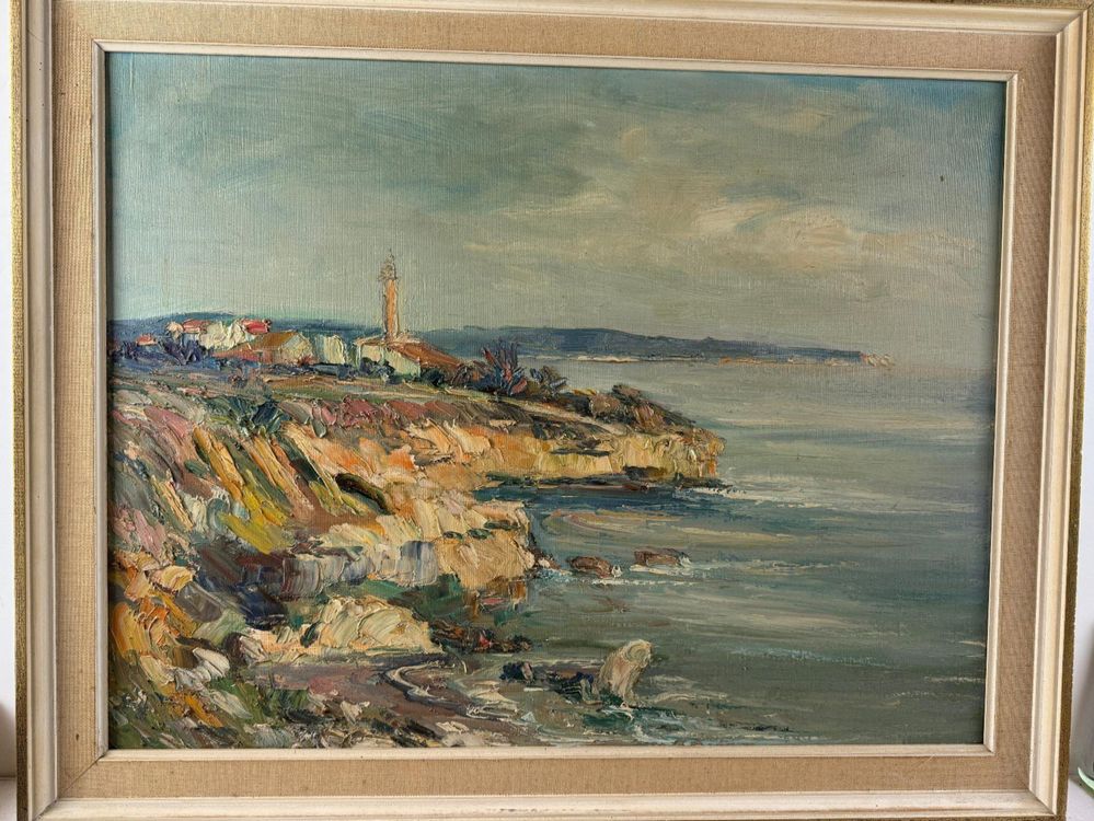 Ölgemälde Landschaft Meer Leuchtturm Küste (Gebraucht) in Neuhausen am Rheinfall für CHF 15 ...