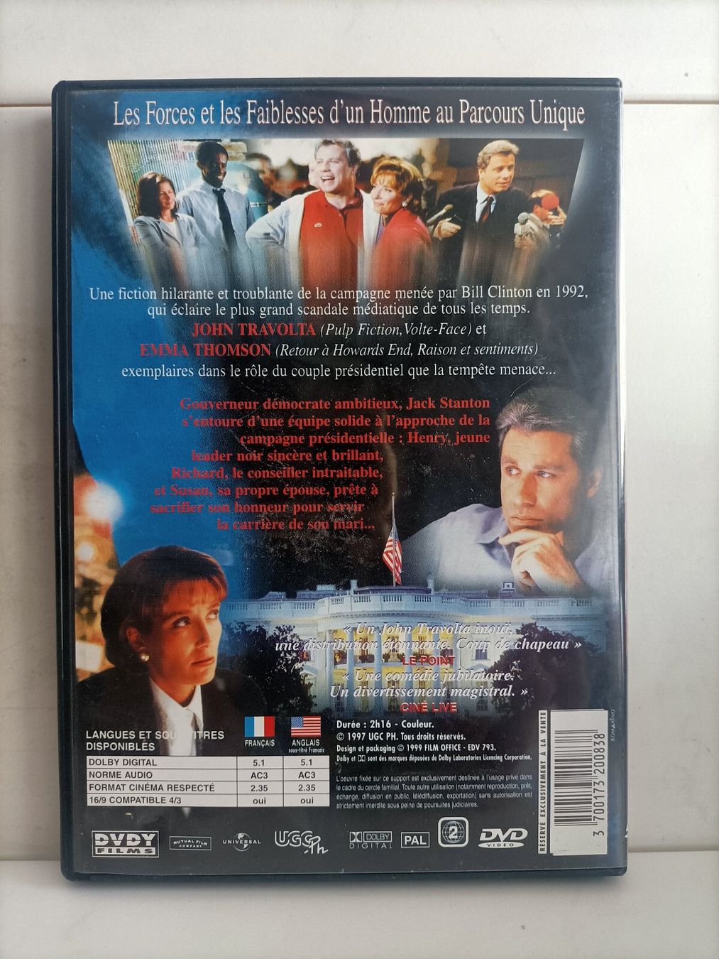 DVD Primary colors (fr/uk) John Travolta Emma Thomson (D'occasion) à ...