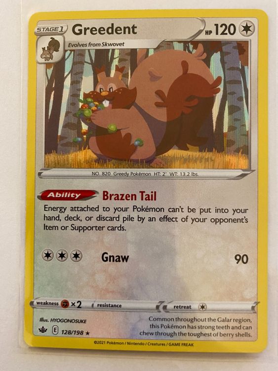 Pokemon Greedent 128/198 Holo Chilling Reign EN | Kaufen auf Ricardo