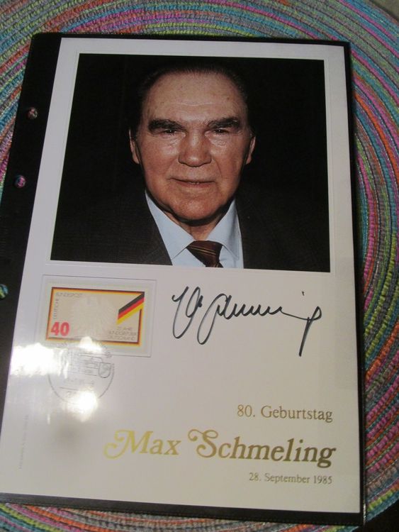 MAX SCHMELING ORIGINAL AUTOGRAMM GALERIE DER PROMINENZ | Kaufen auf Ricardo