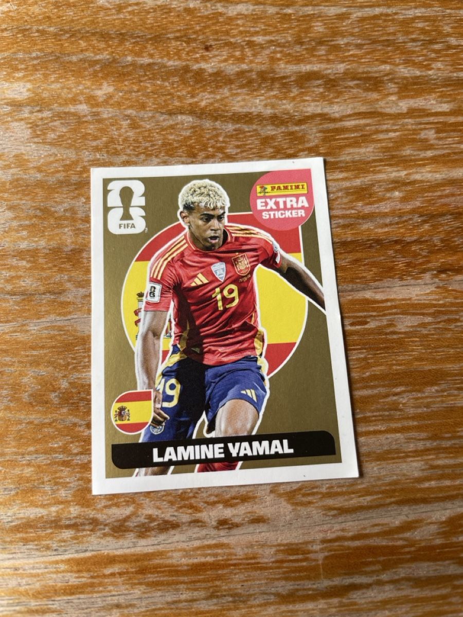 Lamine Yamal Gold Extra Sticker FIFA Panini 2026 (Neu (gemäss ...