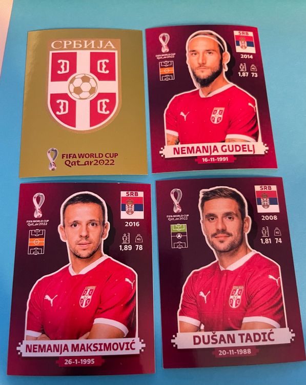 Panini WM 2022 Qatar - Serbien SRB 2, SRB 9, SRB 13, SRB 19 | Kaufen ...
