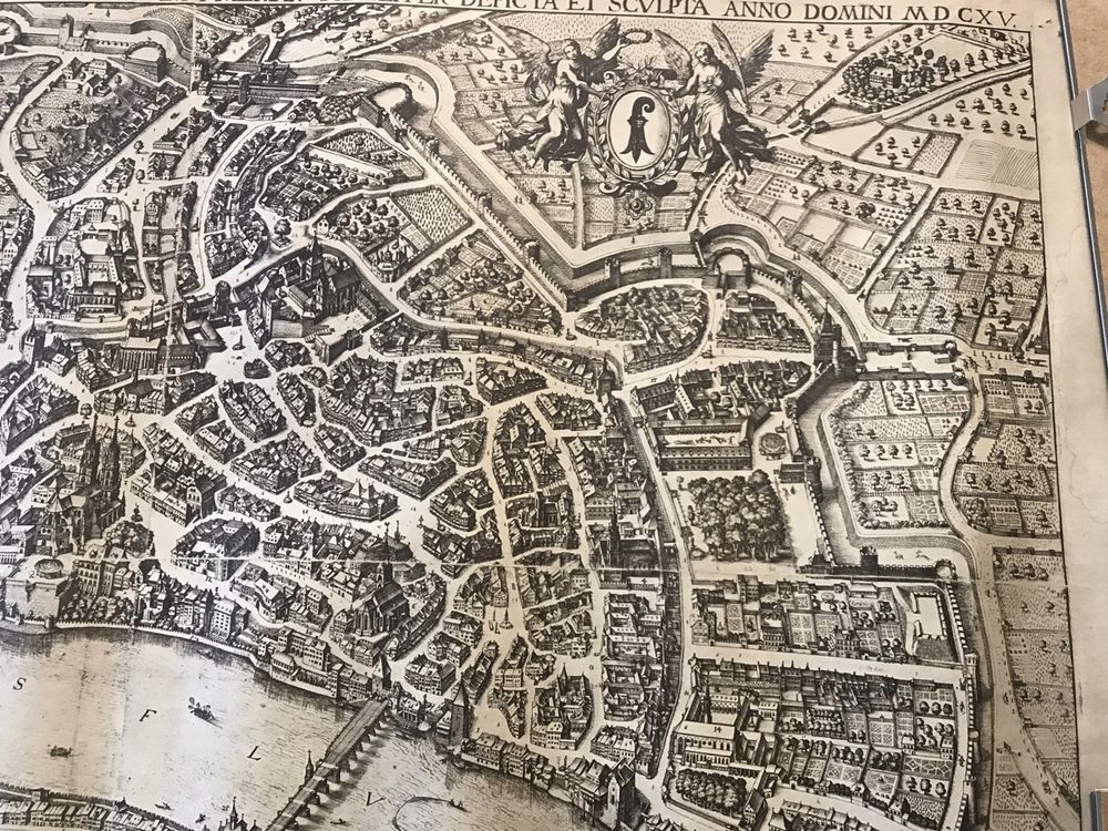 Alte 1615 Basel-Stadt Plan Ansicht, Matthäus Merian, Nr. 168 (Gebraucht ...