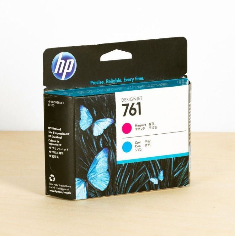 HP DesignJet T7100/T7200 magenta/cyan Druckkopf, CH646A/761 (Neu und ...