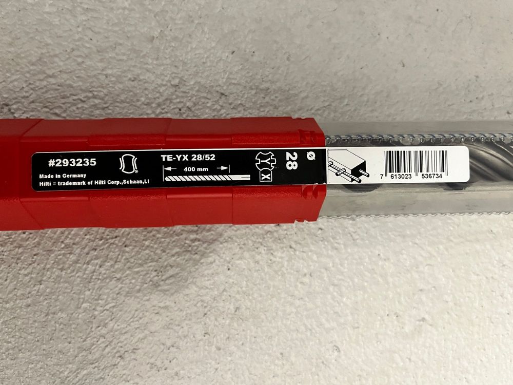 Hilti HAMMERBOHRER (SDS MAX) TE-YX 28/52 / Originalverpack | Kaufen auf ...