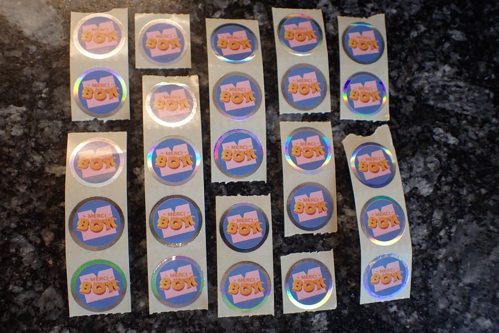 25 Sticker Migros Merci Box (Gebraucht) in Geroldswil für CHF 12 – mit ...