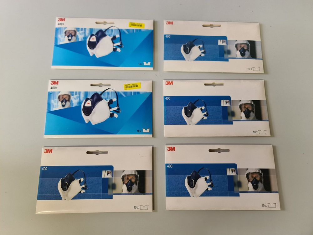 60x neue 3M Schutzvlies zu Atemmaske Serie 4000 ab 1.- (Neu (gemäss ...