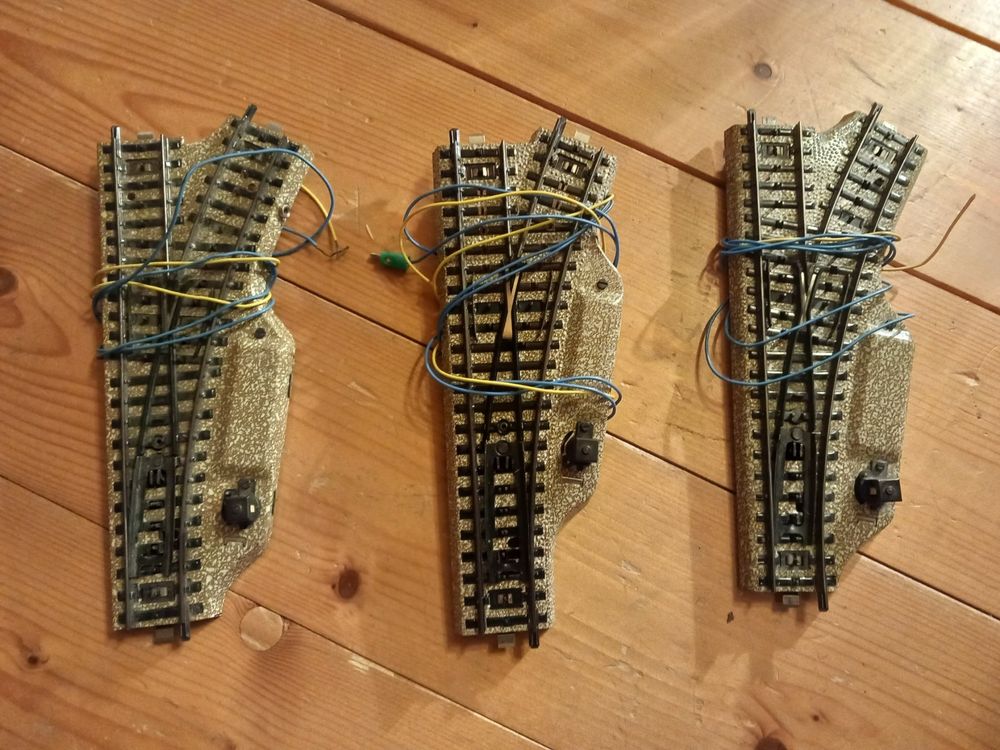 Märklin H0 Weichen, Rechtsabzw., 5119 (2Stk.), 5204 (1Stk.) (Gebraucht ...