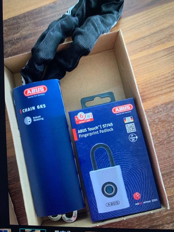 Schloss, Fahrradschloss ABUS Touch Vorhängeschloss mit Kette | Kaufen auf Ricardo