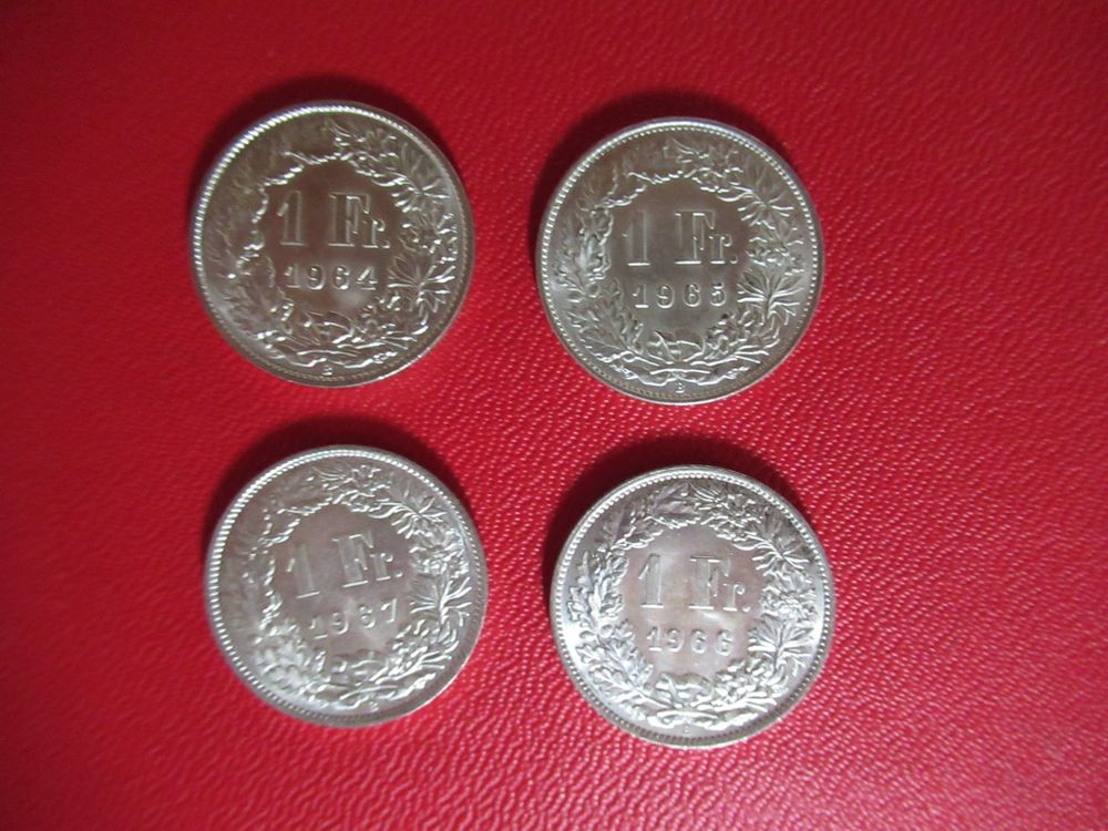 1 FR. SILBERMÜNZEN 4 STÜCK IM SET (Neu (gemäss Beschreibung)) in Moosseedorf für CHF 19.5 – mit ...
