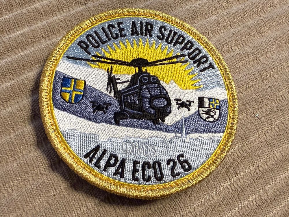 Badge: WEF Police Air Support (Gold) - Schweizer Luftwaffe (Neu (gemäss ...