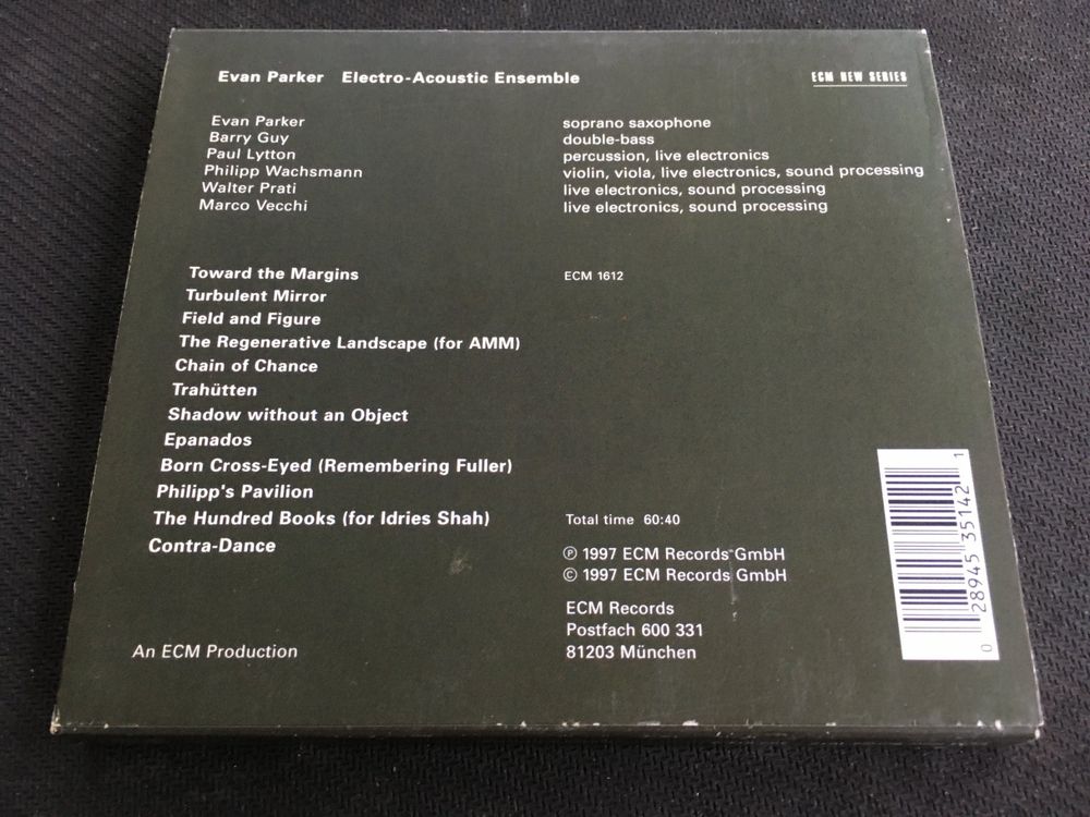 Evan Parker - Electro-Acoustic - Toward the Margins -CD- (Gebraucht) in ...