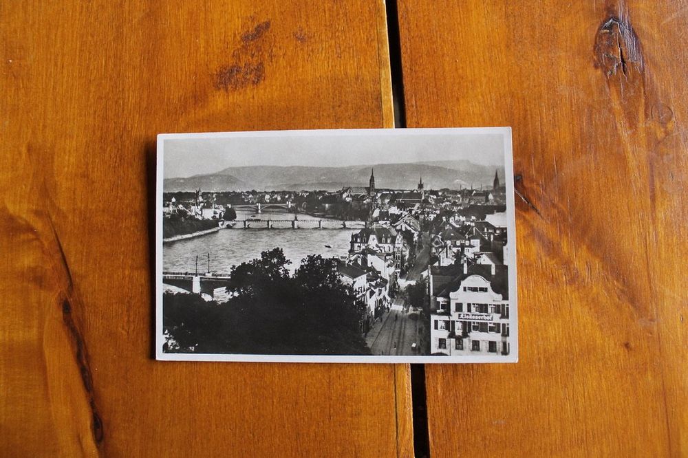 AK Basel, Elsässerhof, Die drei Rheinbrücken (Gebraucht) in Oftringen für CHF 3 – mit Lieferung ...