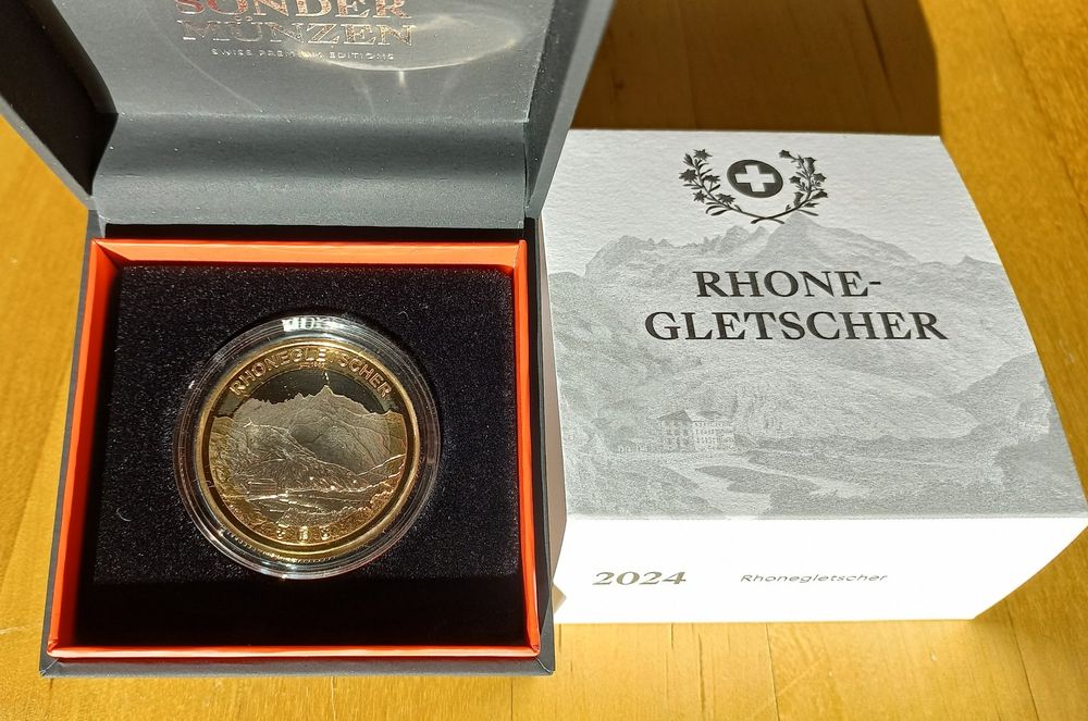 2024 Rhonegletscher 10 Fr. BIC mit Künstlerzertifikat Nr.87 (Neu und originalverpackt) in ...
