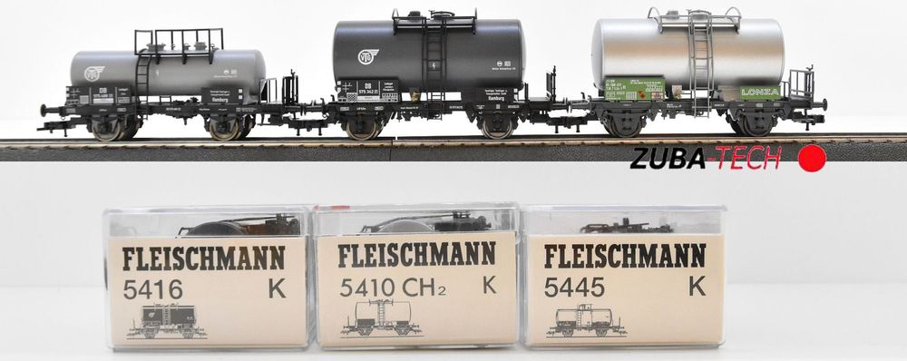 Fleischmann 3x Kesselwagen DB/SBB H0 GS mit OVP (Gebraucht) in St ...