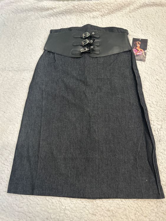 Midirock Rock A Schnitt Figurbetont Jeansrock Gr 40 Neu (Neu und ...