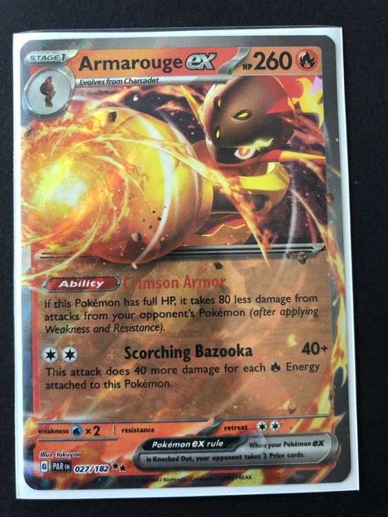 🇬🇧 PAR Paradox Rift Armarouge ex 027/182 Pokemon 2023 (Gebraucht) in ...