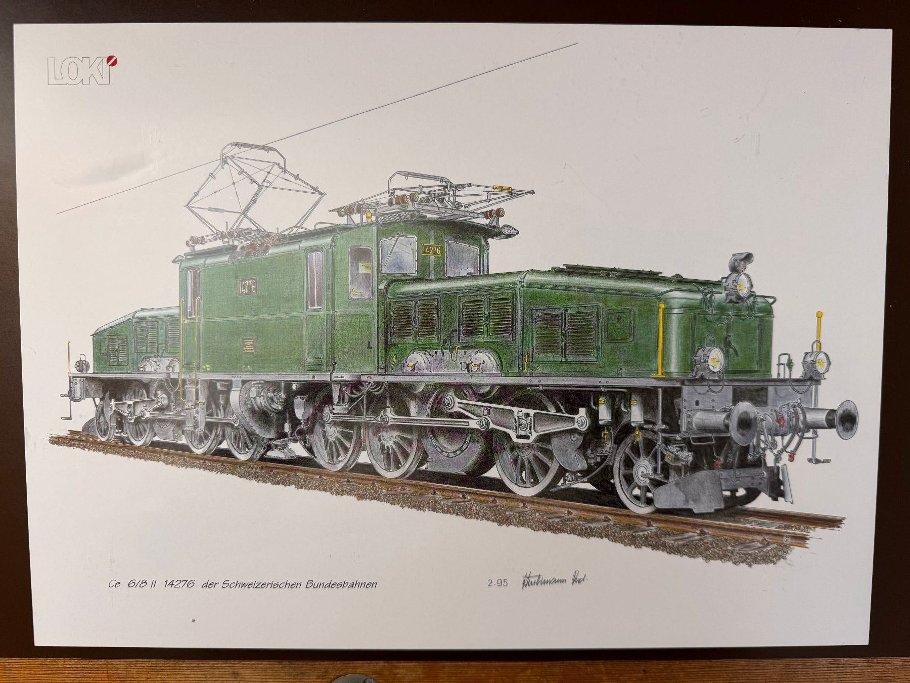 2 Bilder von Krokodillok und Ae 4/7, auf Alu aufgezogen (Gebraucht) in ...