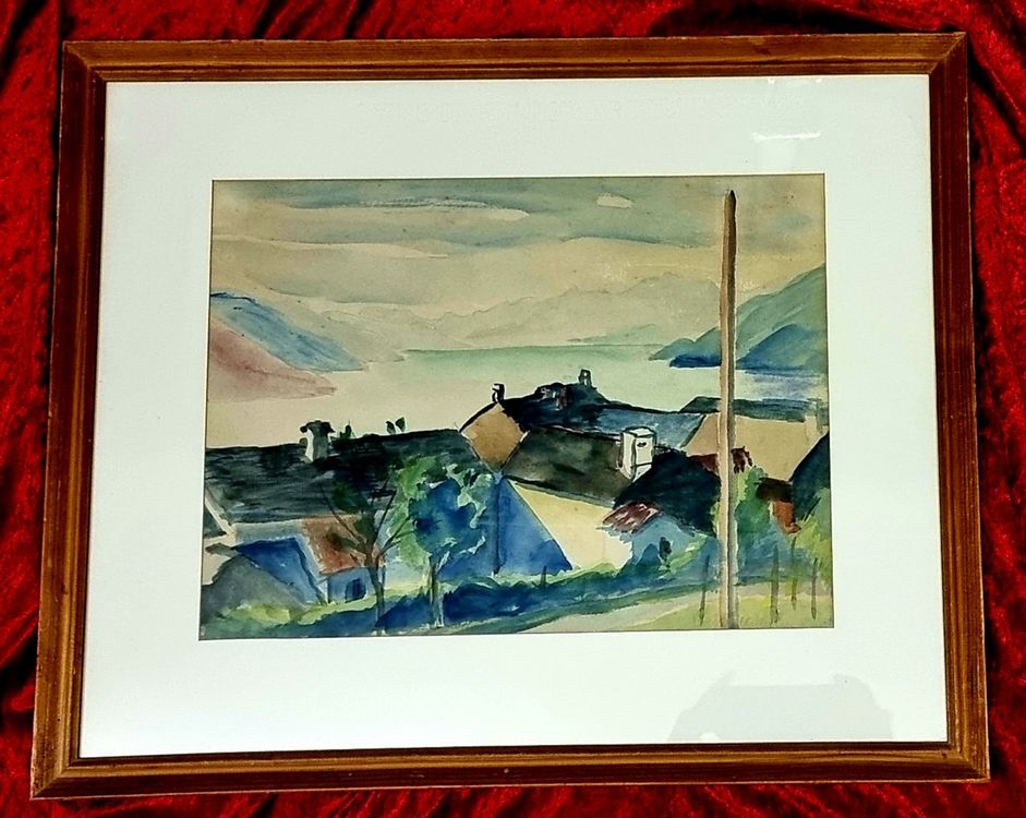 Boris Hellmann. Original-Aquarell *Ascona*. Signiert/datiert | Kaufen auf Ricardo