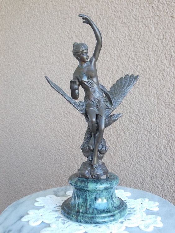 26,5cm Grichische Mythologie Bronze Skulptur*Frau auf Adler* | Kaufen auf Ricardo