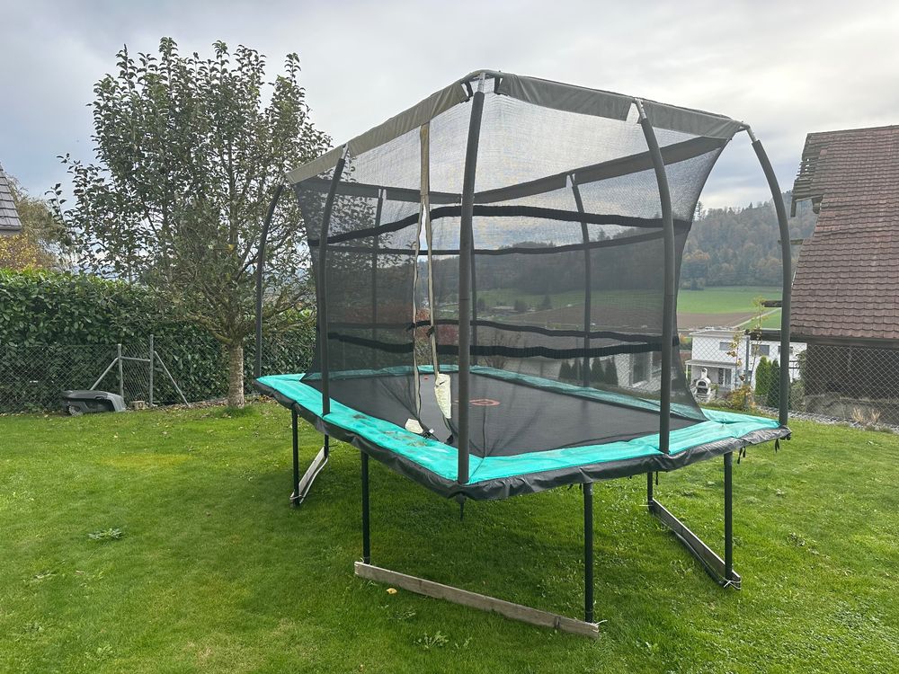 Jump Power Outdoor Trampolin rechteckig mit Netz 366 x 244 c (Gebraucht ...