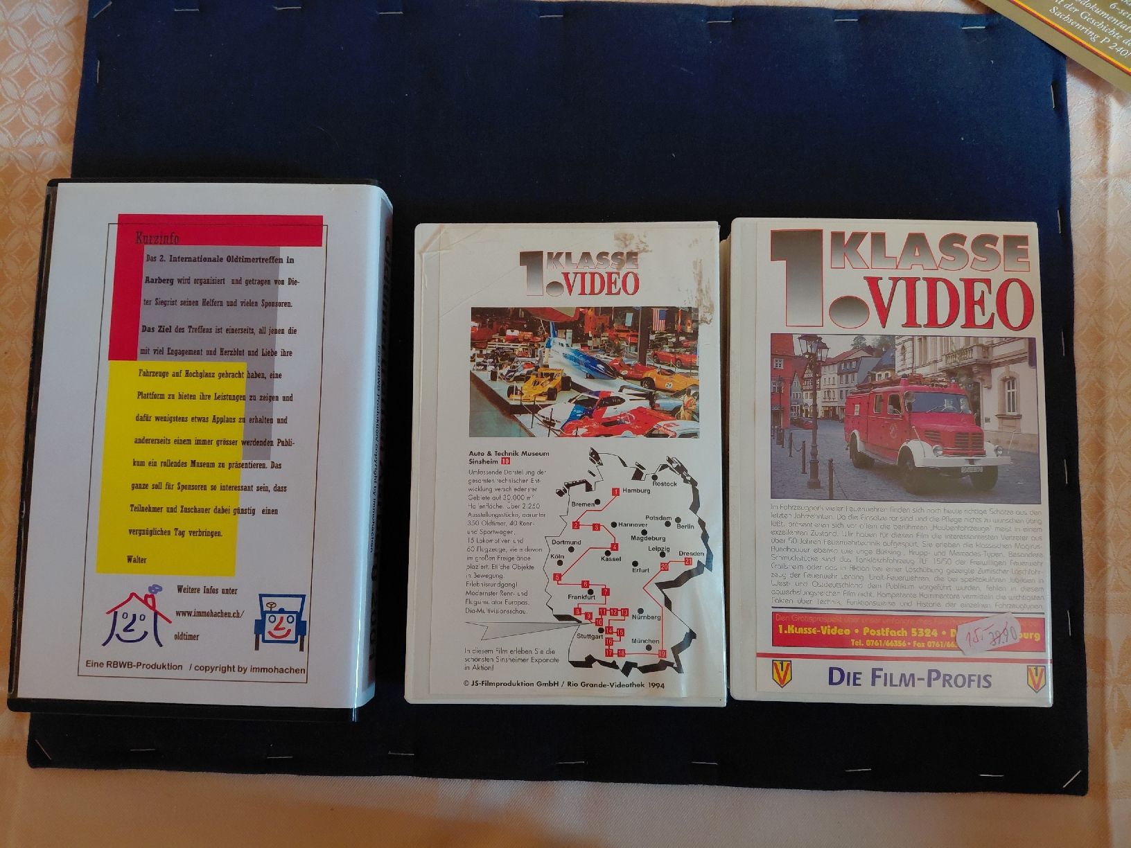 3 VHS Kassetten Oldtimer Feuerwehr Etz Aarburg + Sinsheim (Gebraucht ...