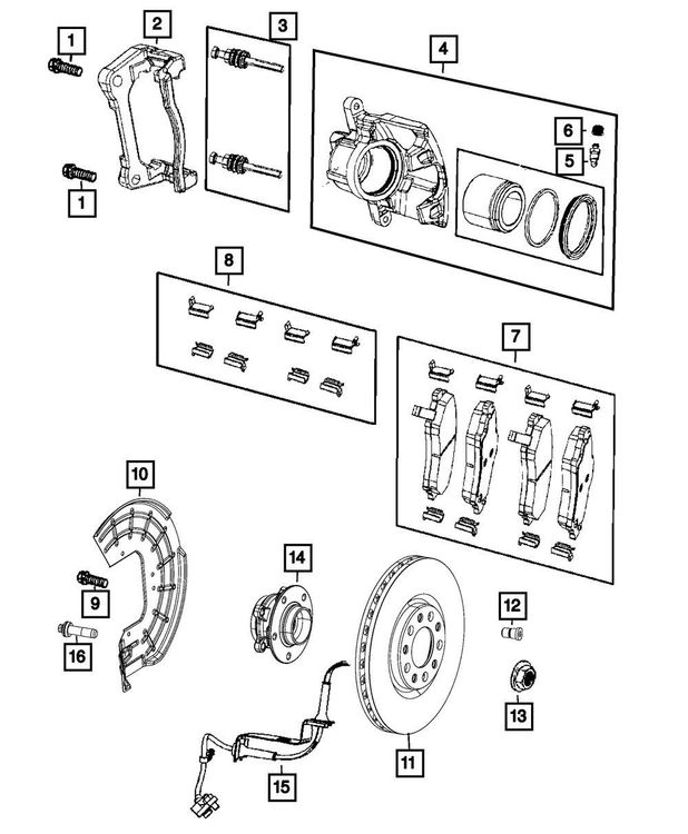 Vordere Bremsbeläge Jeep Compass 2017-2022 (Neu und originalverpackt ...