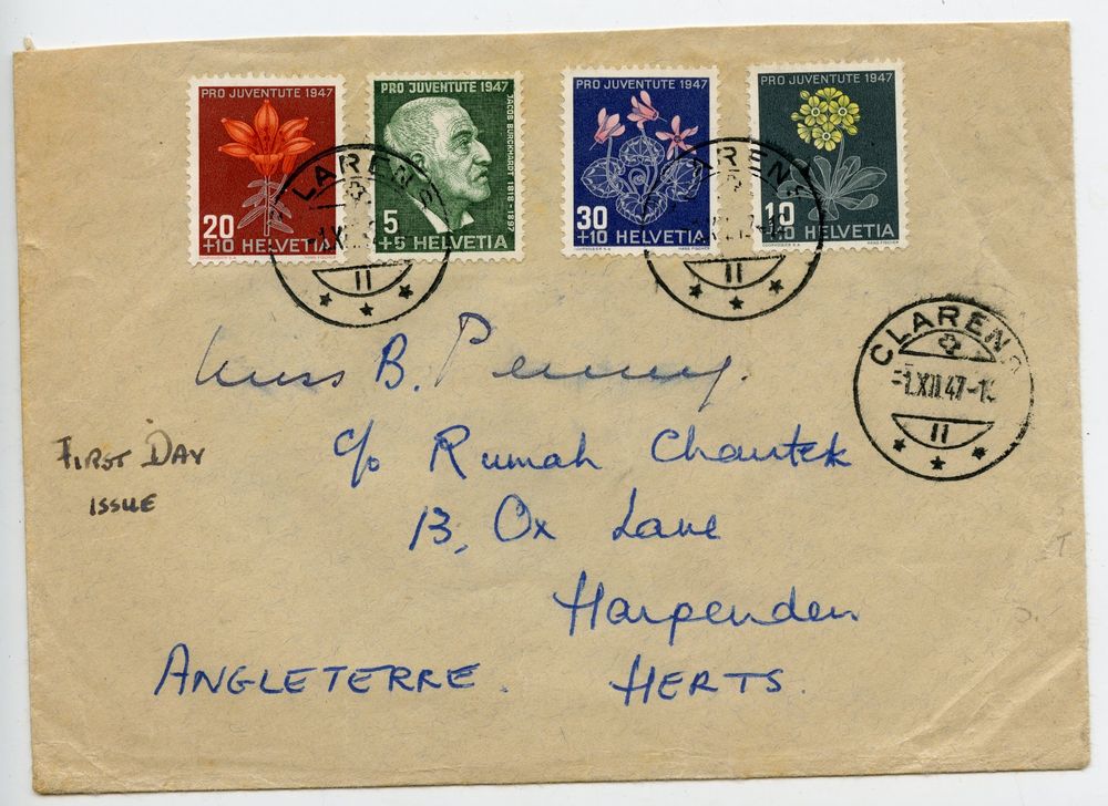 Zst J 121 - 124 FDC Pro Juventute 1947 - Kat. 250.-- (Gebraucht) in Steffisburg für CHF 20 – mit ...