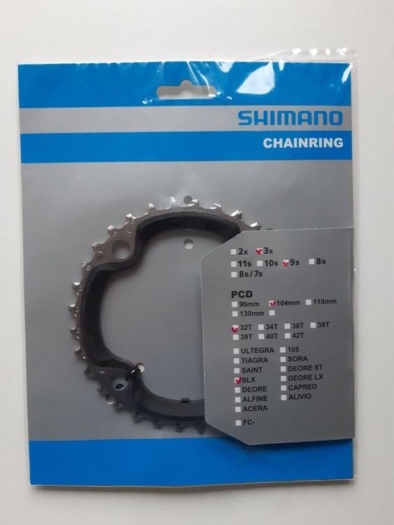 Shimano Chainring 3x 9 speed 32T SLX | Kaufen auf Ricardo